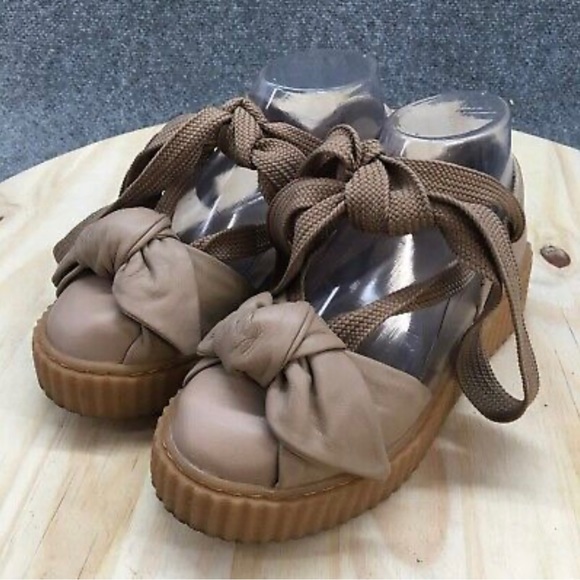 fenty rihanna | Shoes | Fenty Rihanna Puma Brownnude Bow Creeper Sandal ...